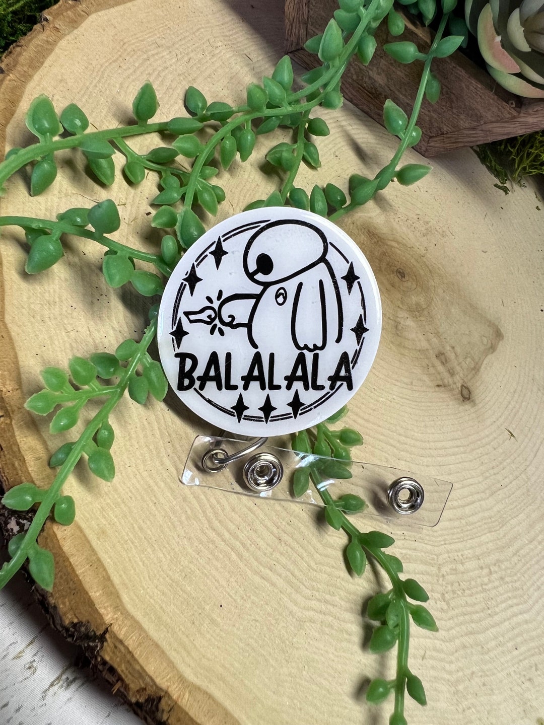 Big Hero 6 Baymax BALALALA Badge Reel - Etsy