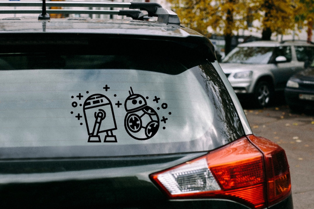 BB-8 and R2-D2 Car Window Decal - Etsy