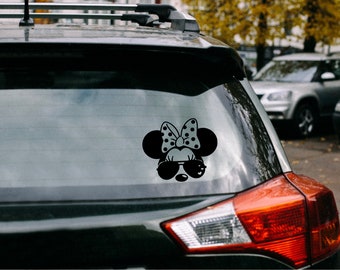 Disney Minnie Mouse Car Window Decal Bumper Sticker - Etsy