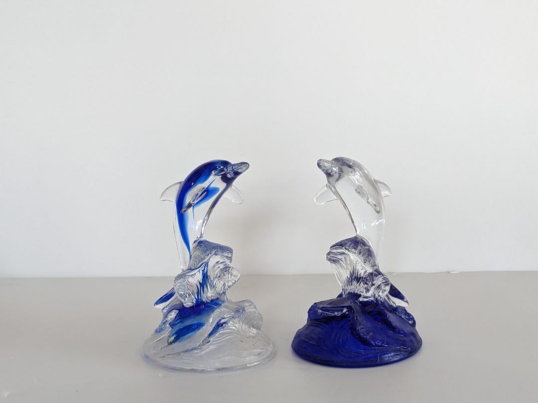 Vintage Crystal Dolphins - Etsy
