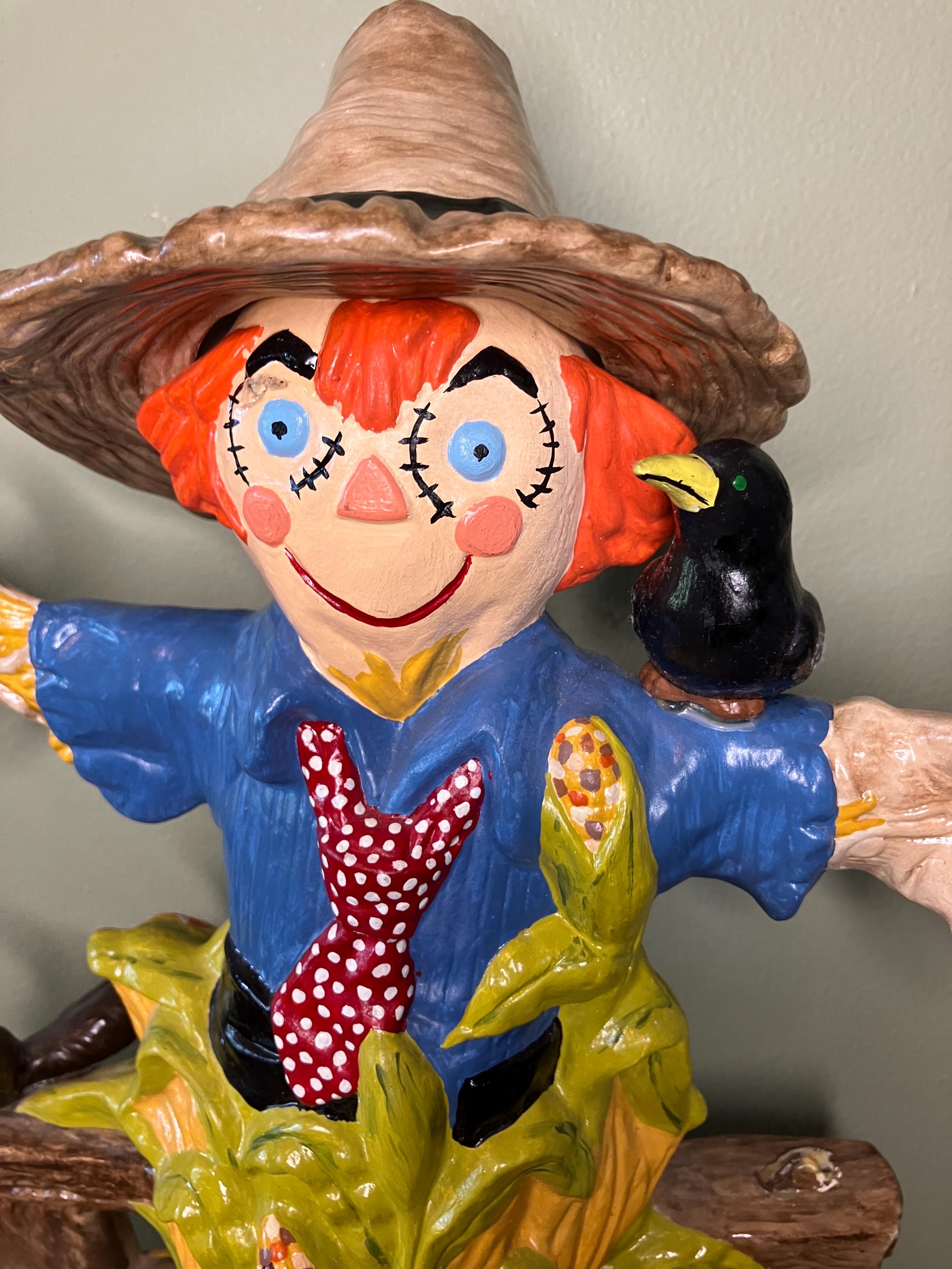 1977 Handpainted Ceramic Scarecrow With Removeable Hat - Etsy