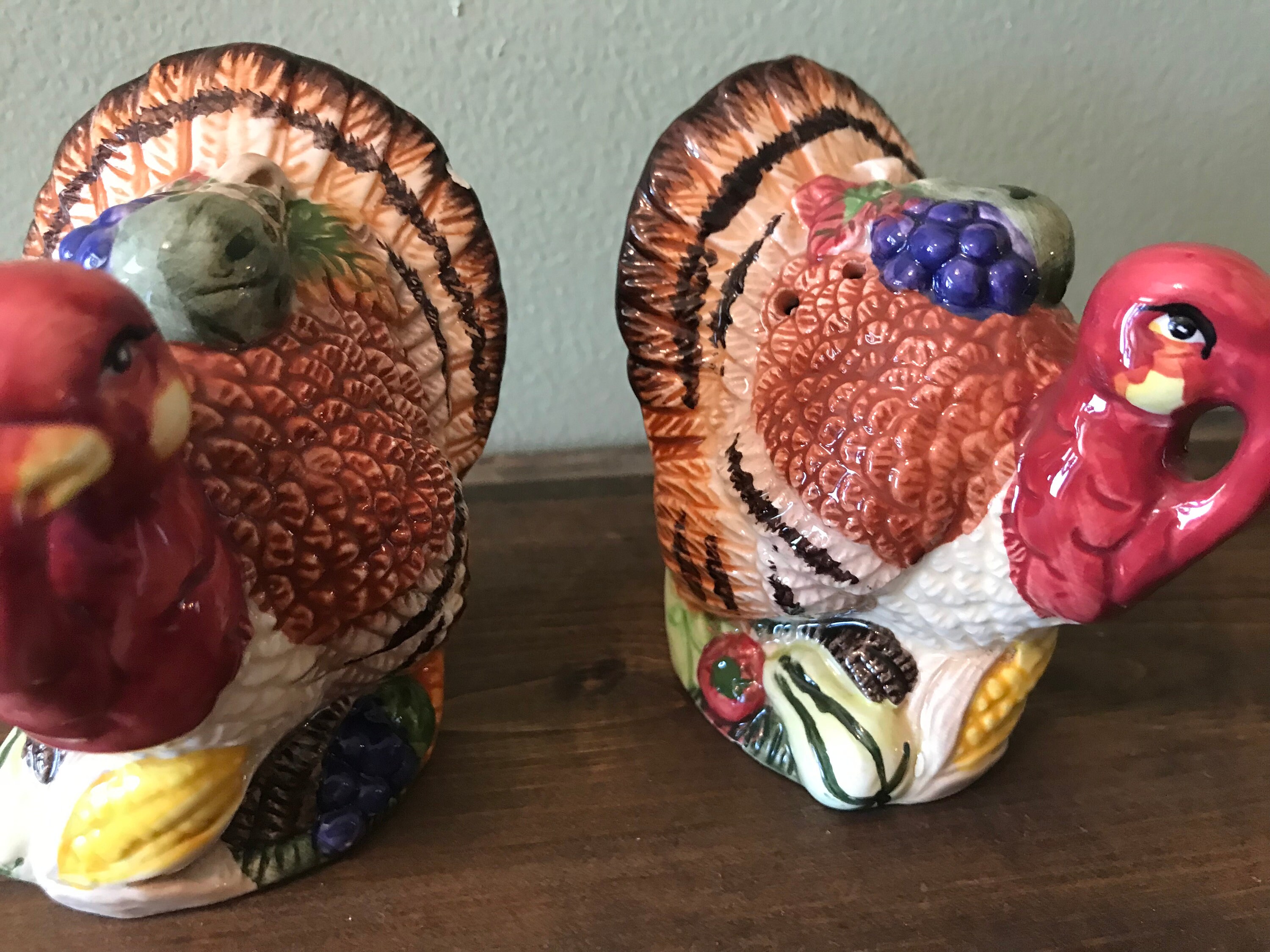 Vintage Thanksgiving Turkeys Ceramic Salt and Pepper Shakers - Etsy