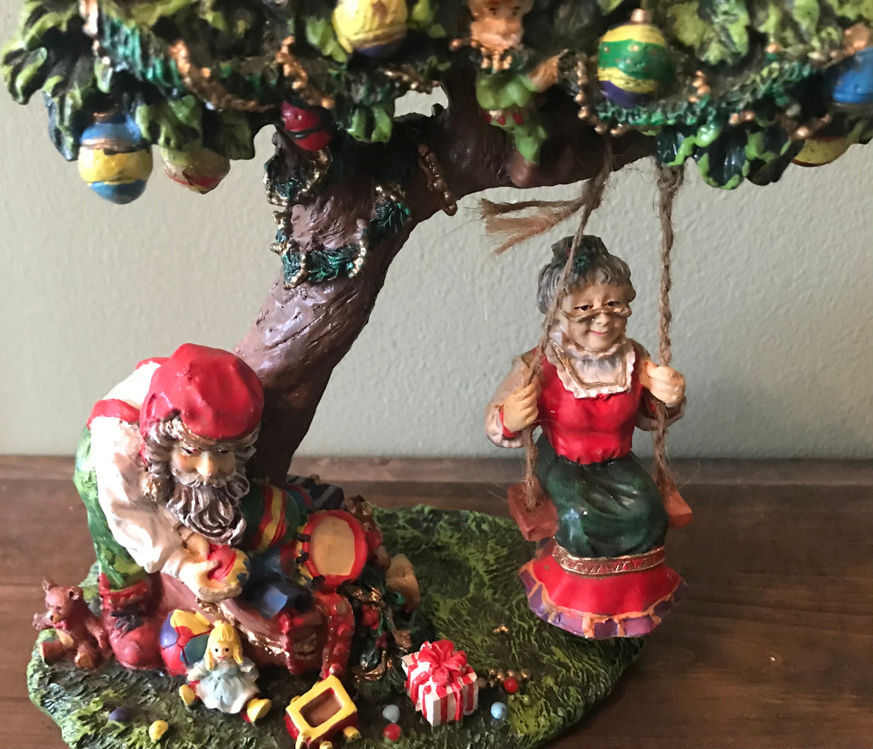Vintage 1994 Cedar Creek Collection Mr. and Mrs. Claus Swinging - Etsy