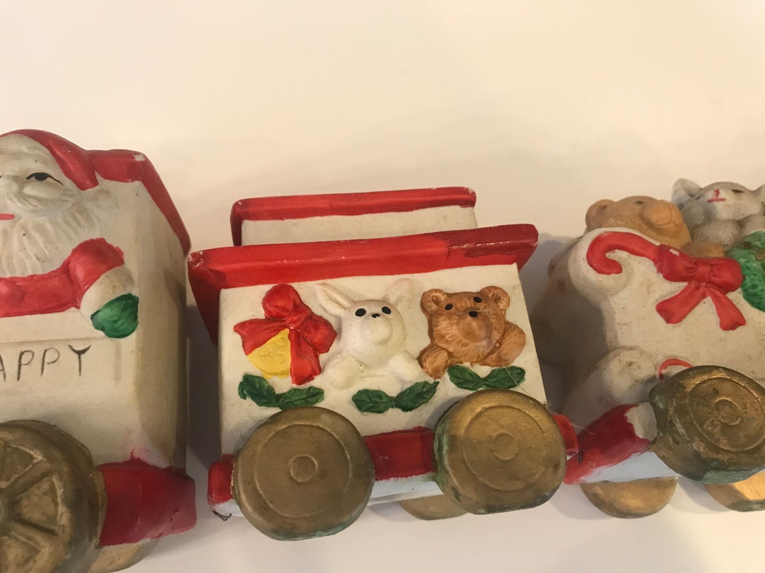 Very Old Hand-painted Ceramic Christmas Train - Etsy
