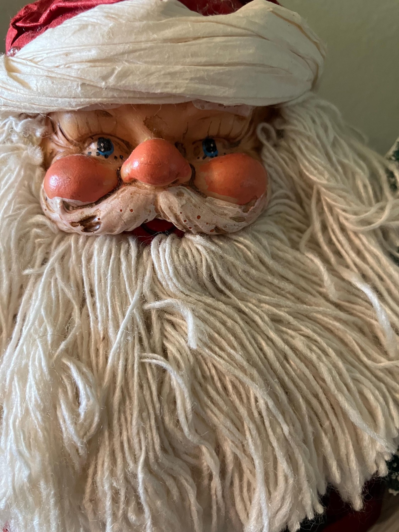Rare Paper Mache Santa Round Santa Claus Oranament Made in Taiwan - Etsy