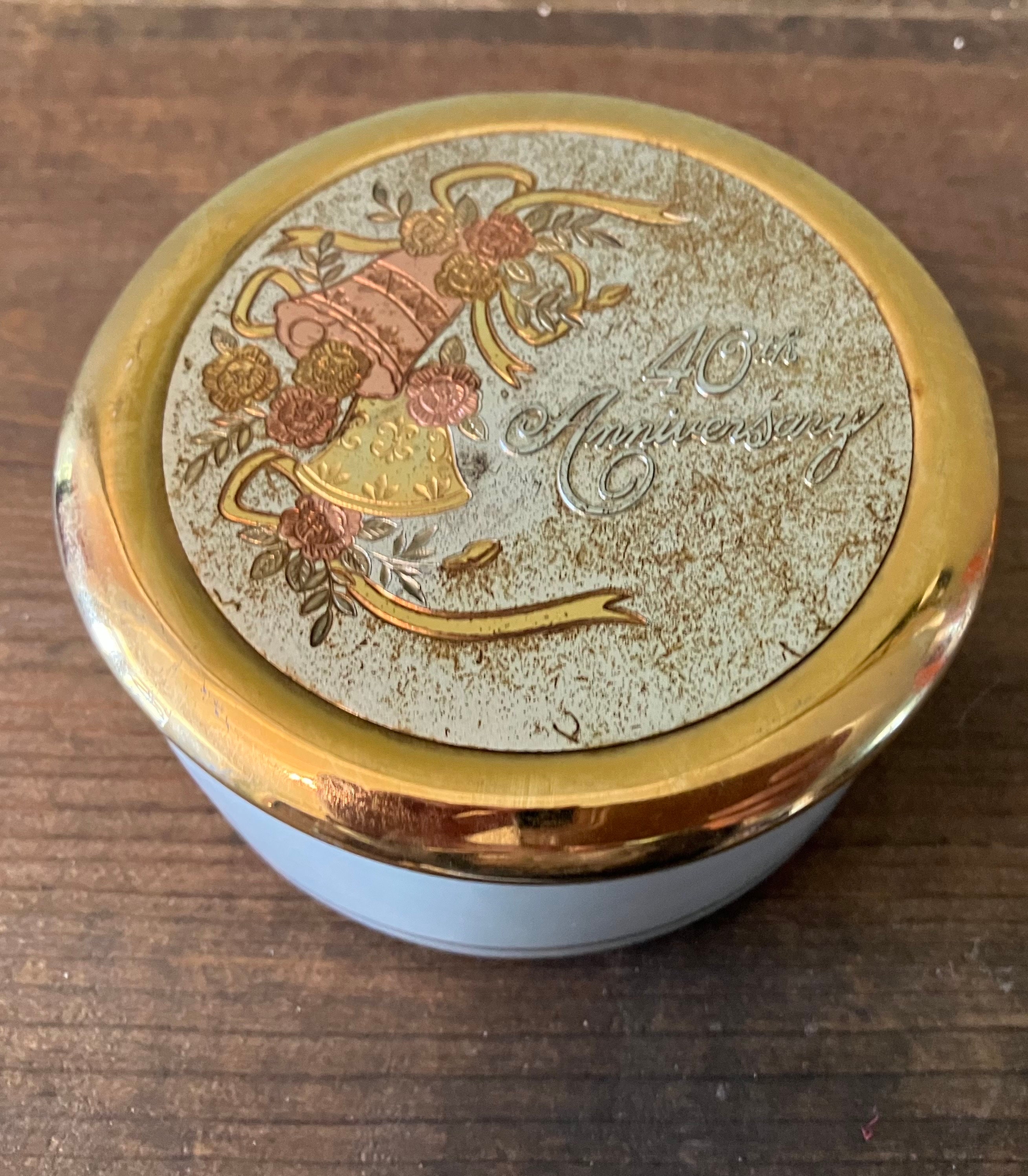 The Art of Chokin 24k Gold Trimmed 40th Anniversary Trinket Box - Etsy
