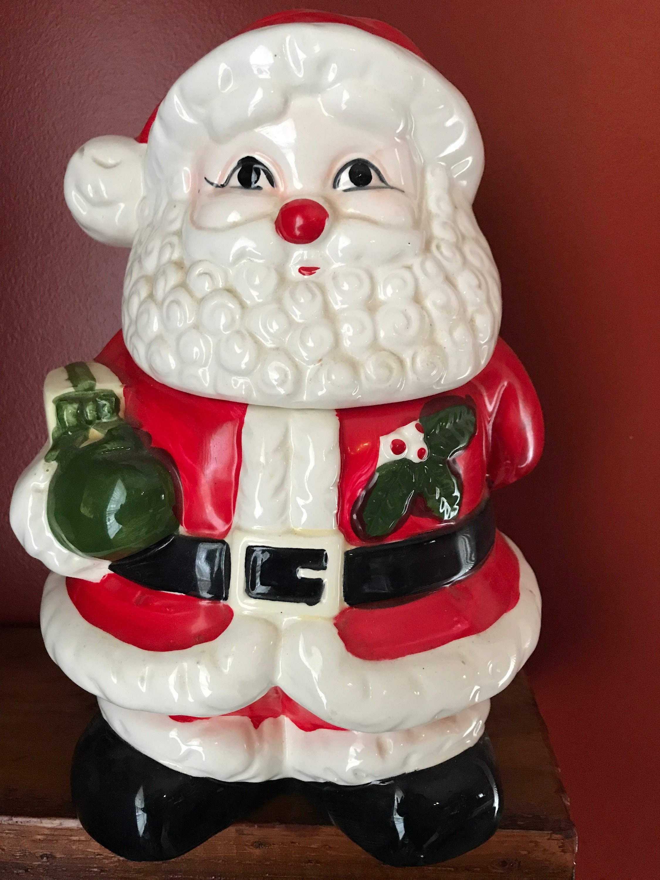 Vintage Santa Claus Cookie Jar Made in Taiwan - Etsy