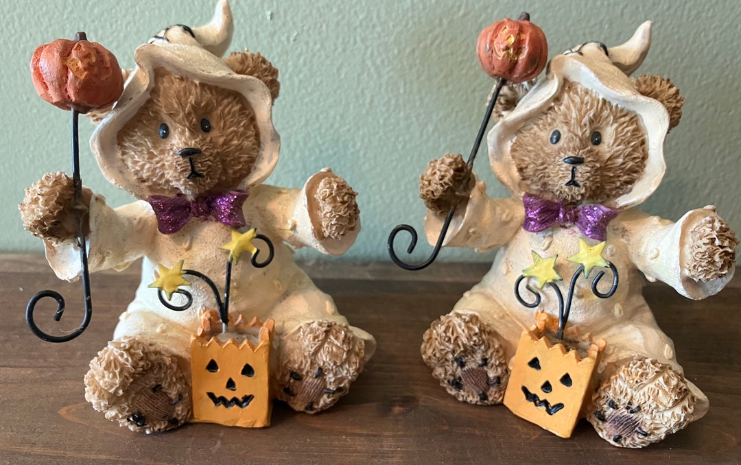 Pair of Vintage Halloween Witch Teddy Bears - Etsy