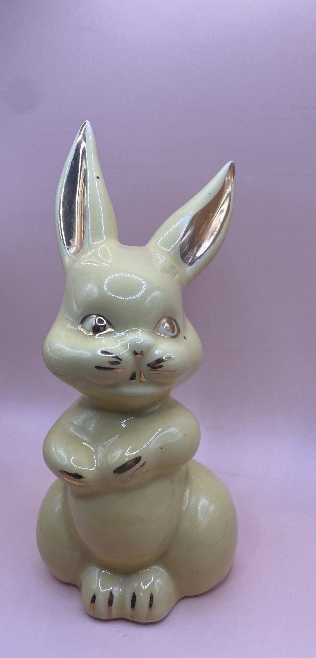 Vintage US Pottery Bunny Cotton Ball Holder - Etsy