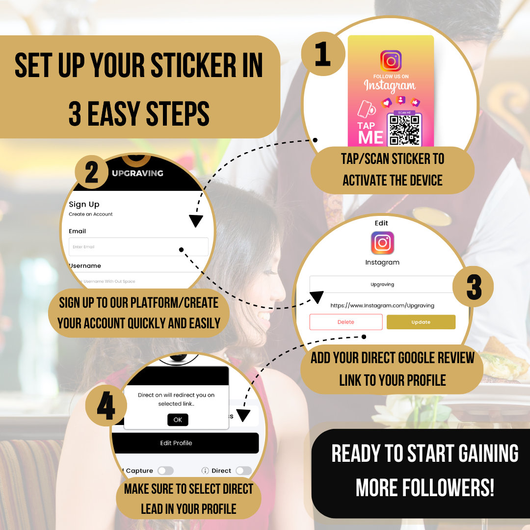 Nfc Instagram Sticker| Decal Social Network for Small Business ...