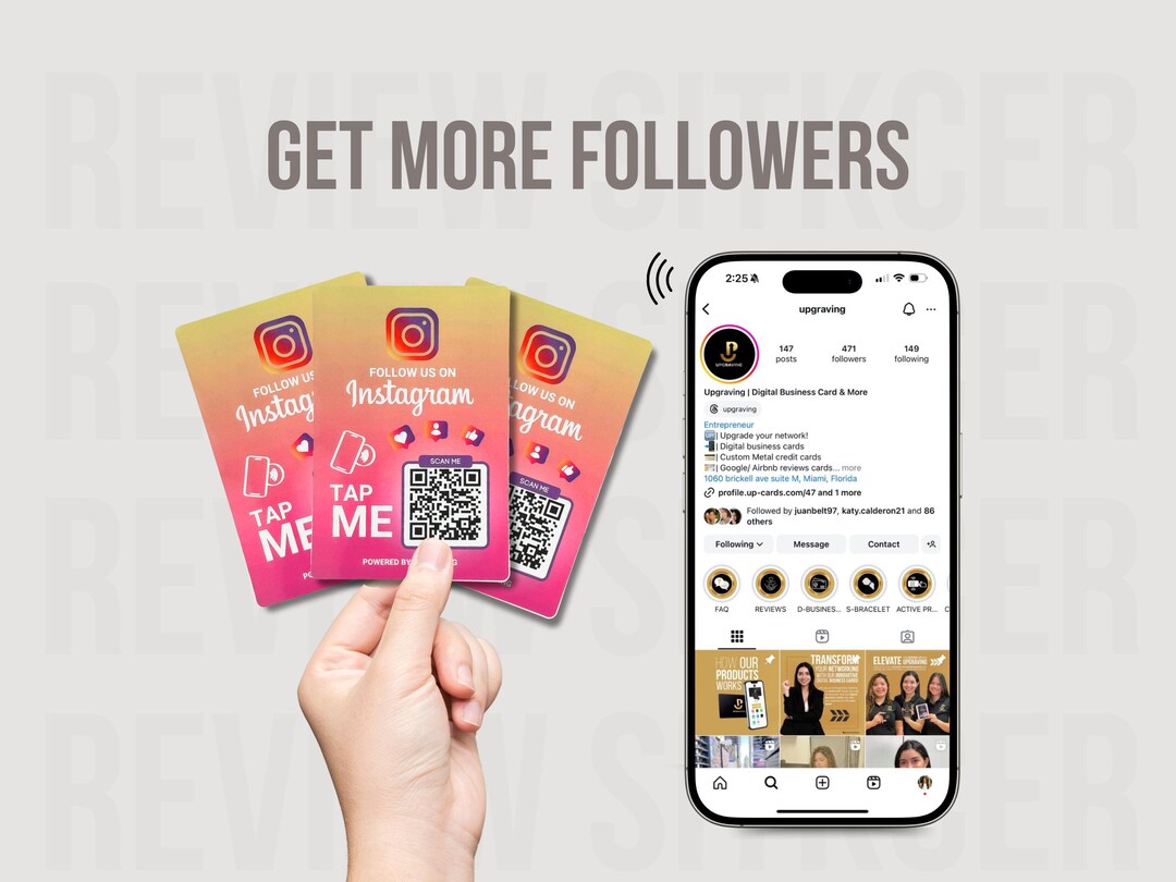 Nfc Instagram Sticker| Decal Social Network for Small Business ...