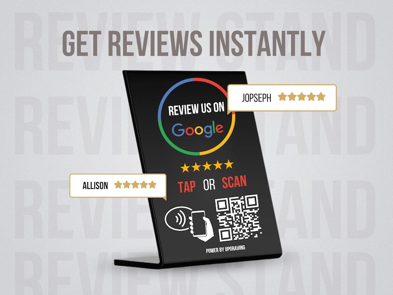 Google Nfc Review Stand, White Nfc Stand| Google Review Display| Boost ...