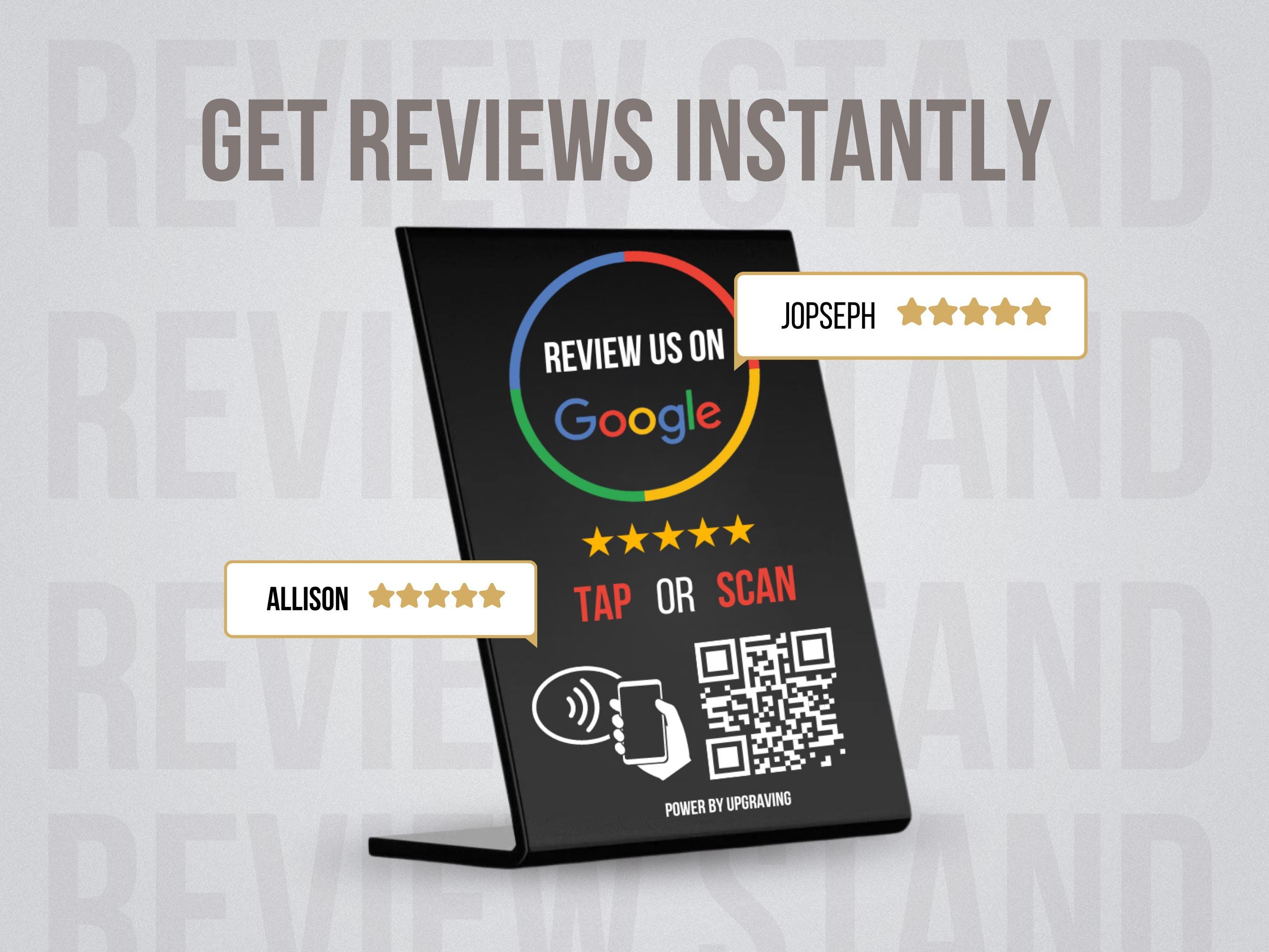 Google Nfc Review Stand, White Nfc Stand| Google Review Display| Boost ...