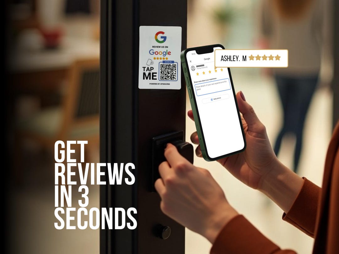 Google Review Stickers With NFC and Qr Code, Collect Reviews With a Tap ...