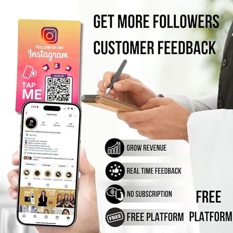 Nfc Instagram Sitckers| Instagram Decal Instagram Businessl Social ...