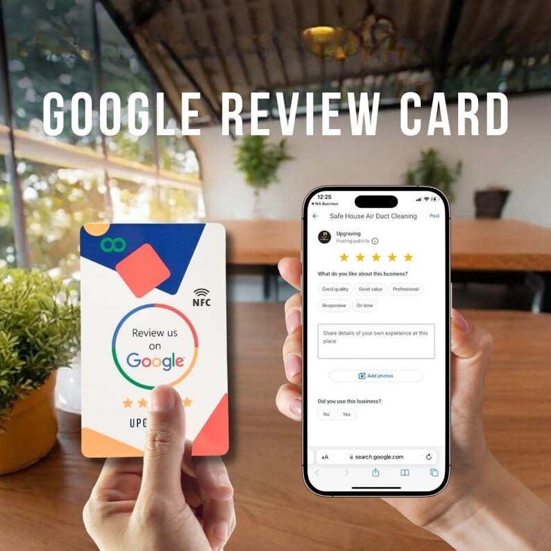 NFC & QR Code Google Review Tap Card - Etsy Australia