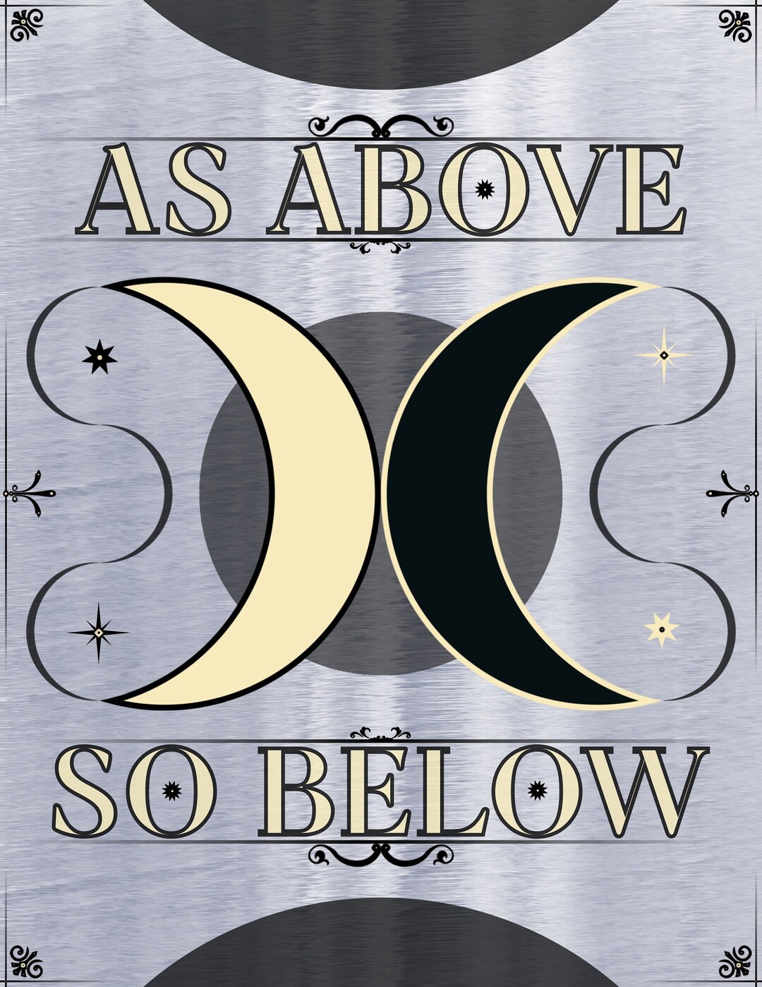 As Above, so Below - Day Version (digital Download) Wall Hanging - Etsy