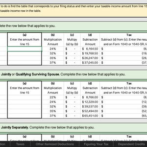 2022 Tax Calculator, Planner, and Guideline Cheat Sheet | Easy-to-read ...