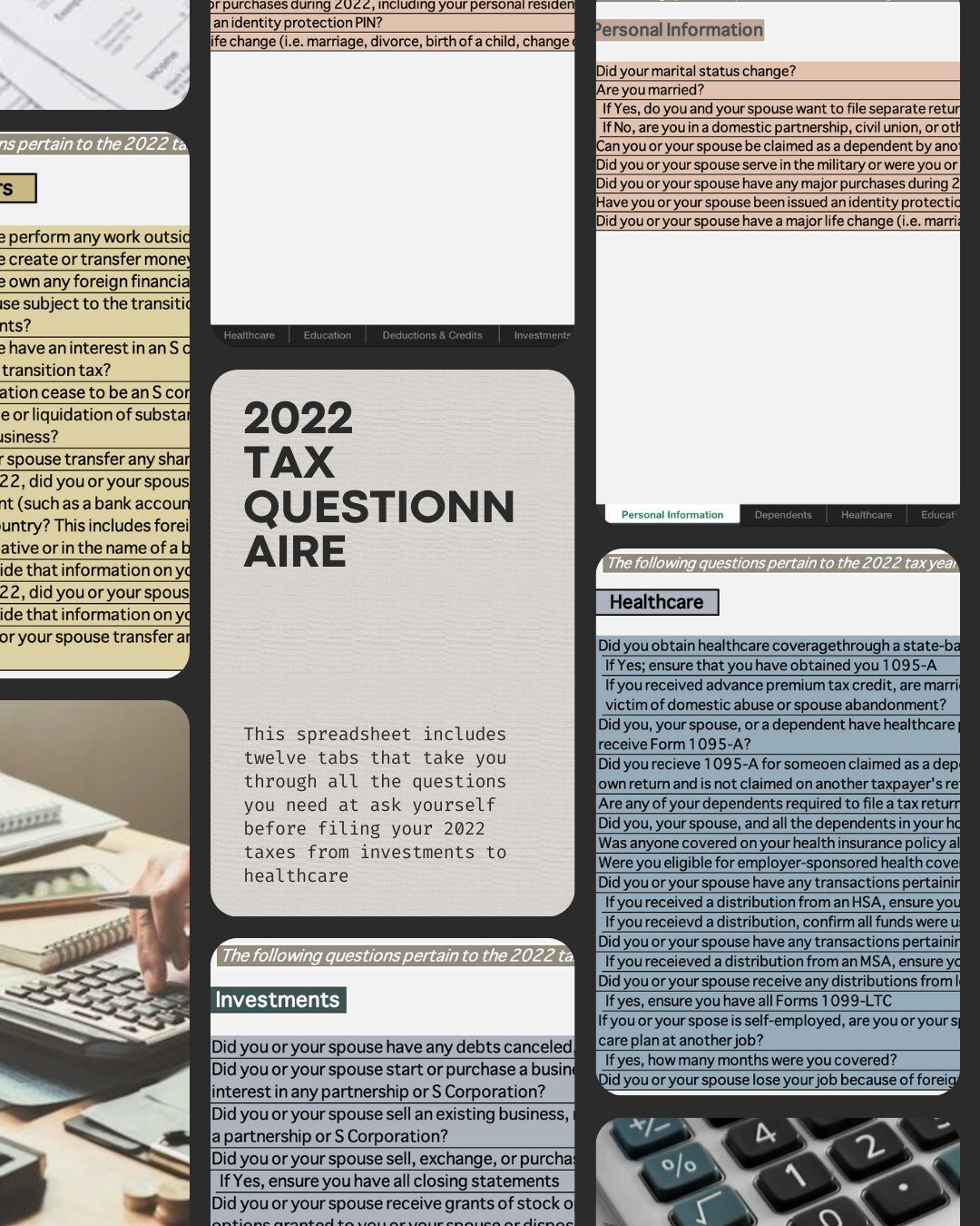 2022 Tax Planning Checklist & Organizer - Etsy