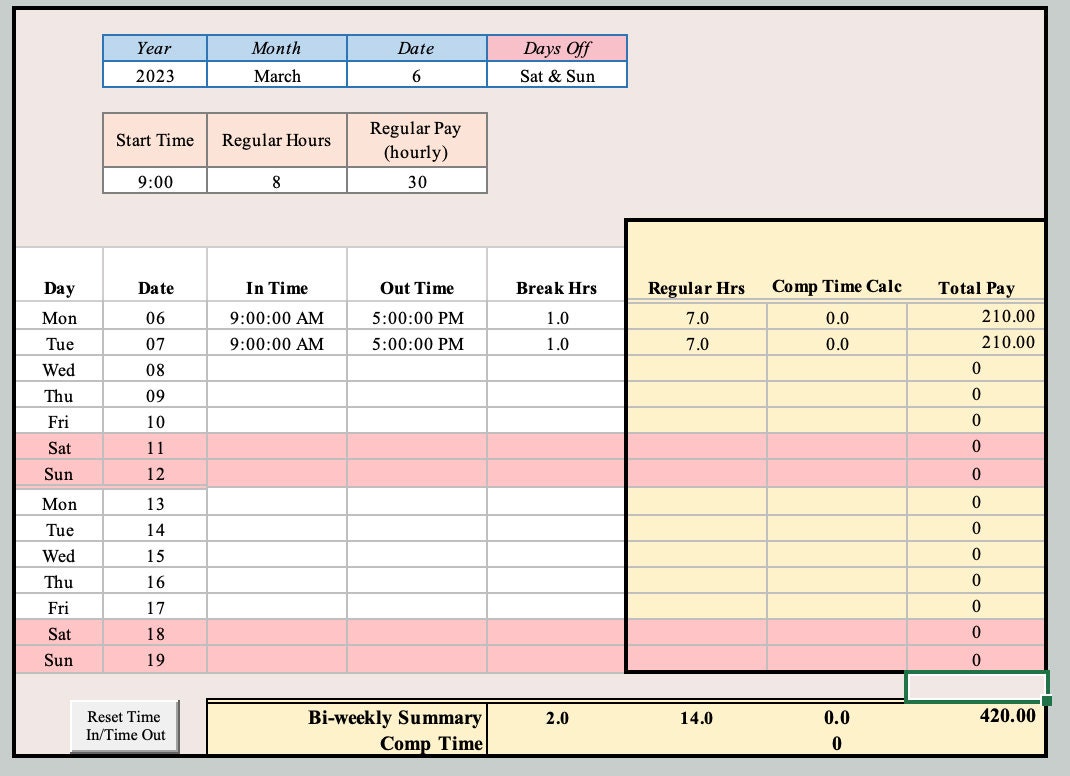 Automated Payroll Calculator | Payroll Invoice Template | Payroll Excel ...