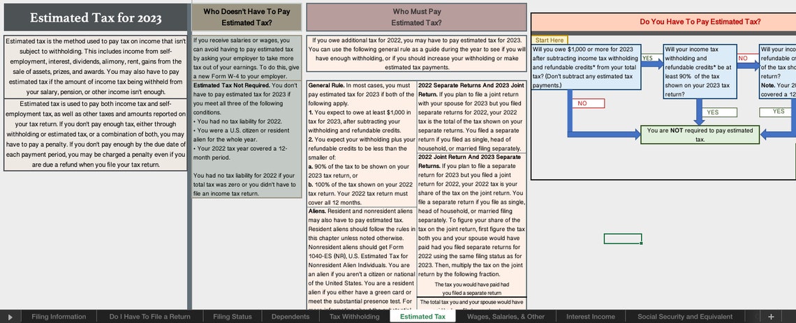 2022 Tax Calculator, Planner, and Guideline Cheat Sheet | Easy-to-read ...