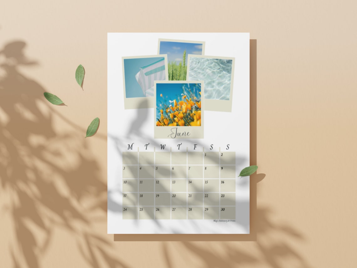Printable 2024 Monthly Calendars With HD Images: 12-month - Etsy
