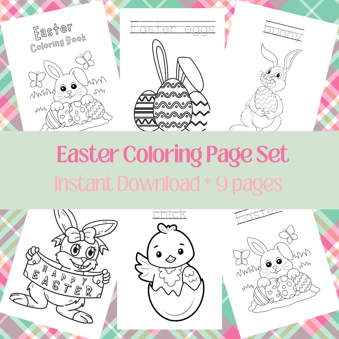 Printable Easter Coloring Pages, Easter Coloring Book, Kids Colourings ...