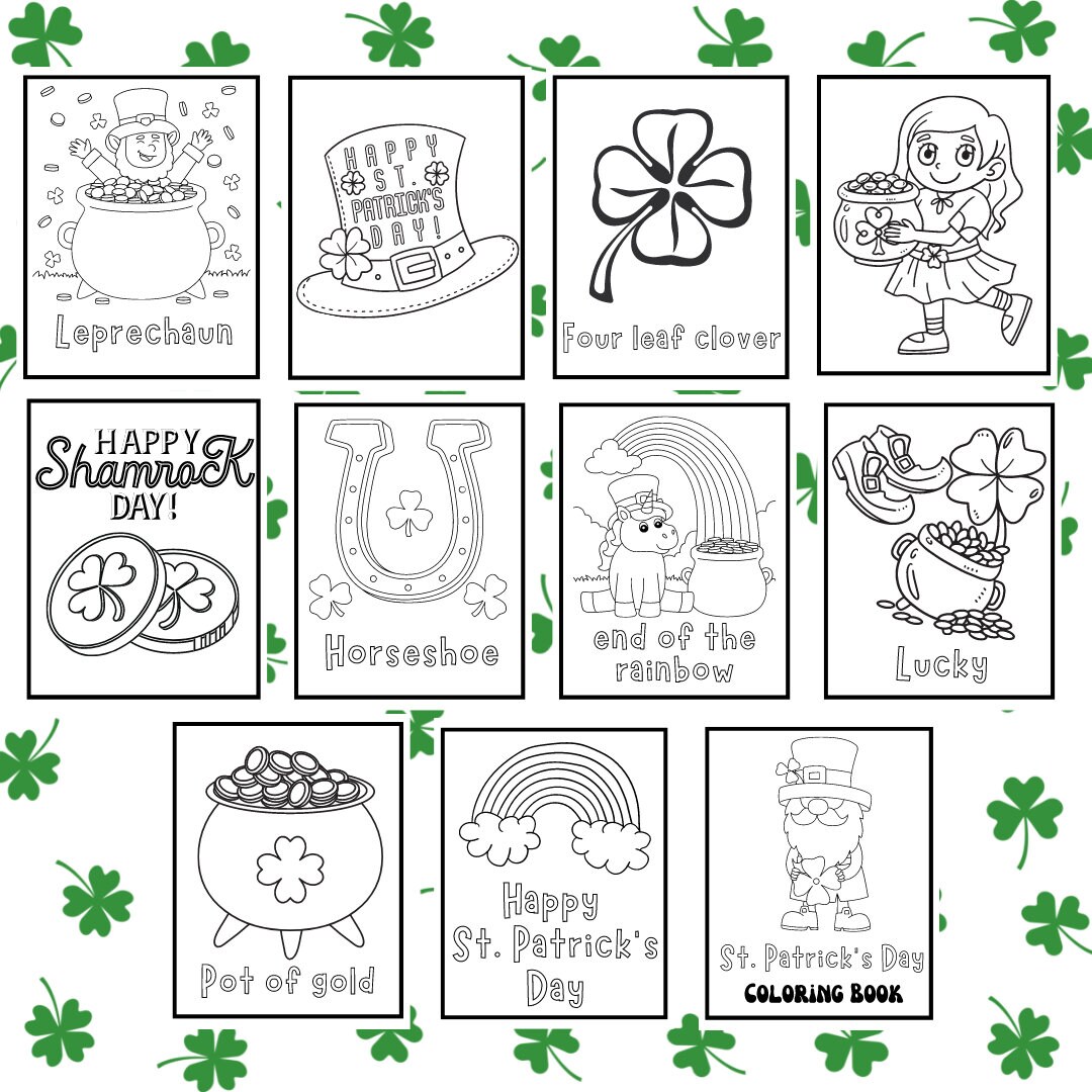 St Patricks Day Printable Coloring Pages - St Patricks Day Coloring ...