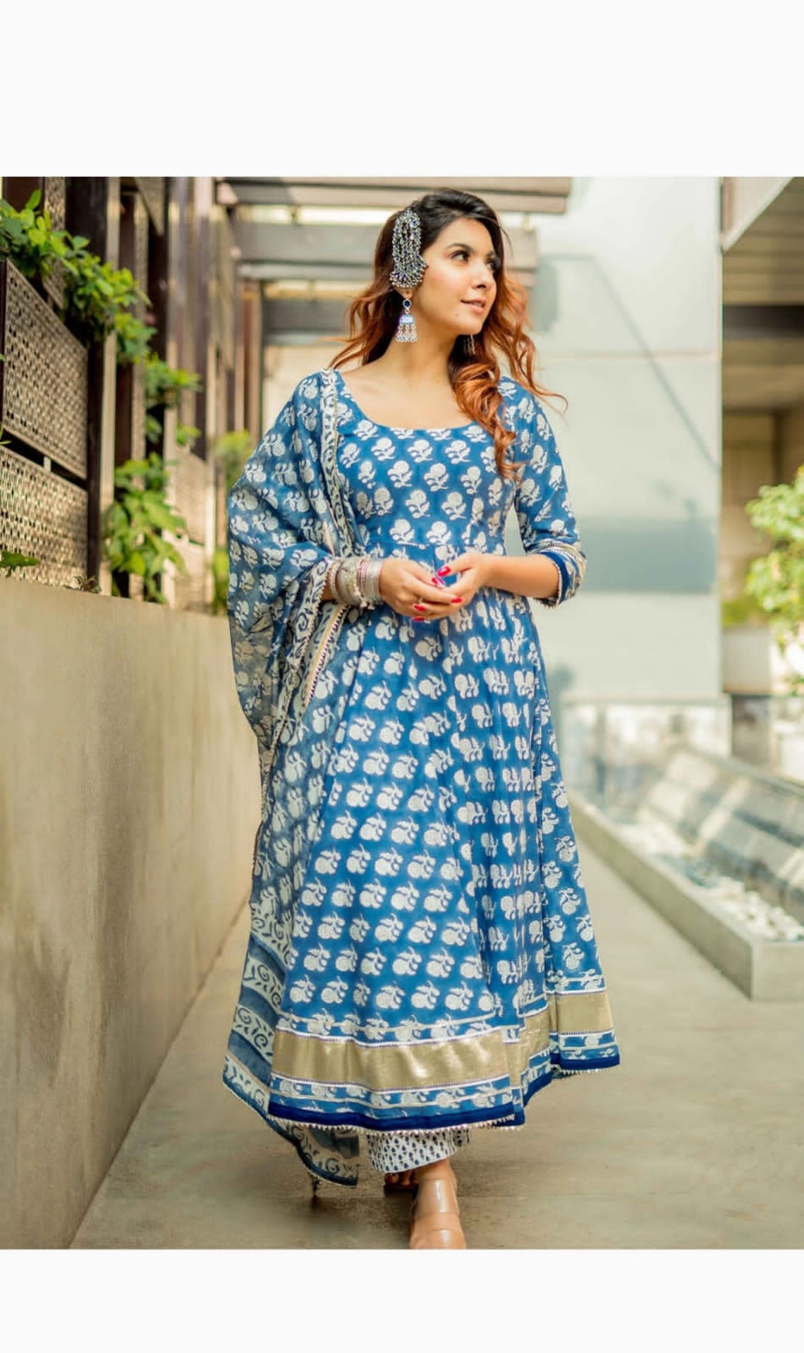 Gown Fully Stichd Reyon Fabric - Etsy