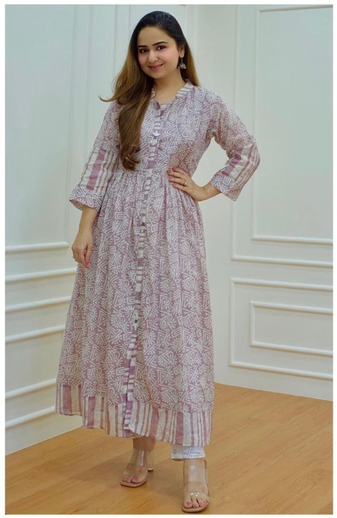 Woman Shrara Kurti in Pure Reyon Fabric - Etsy