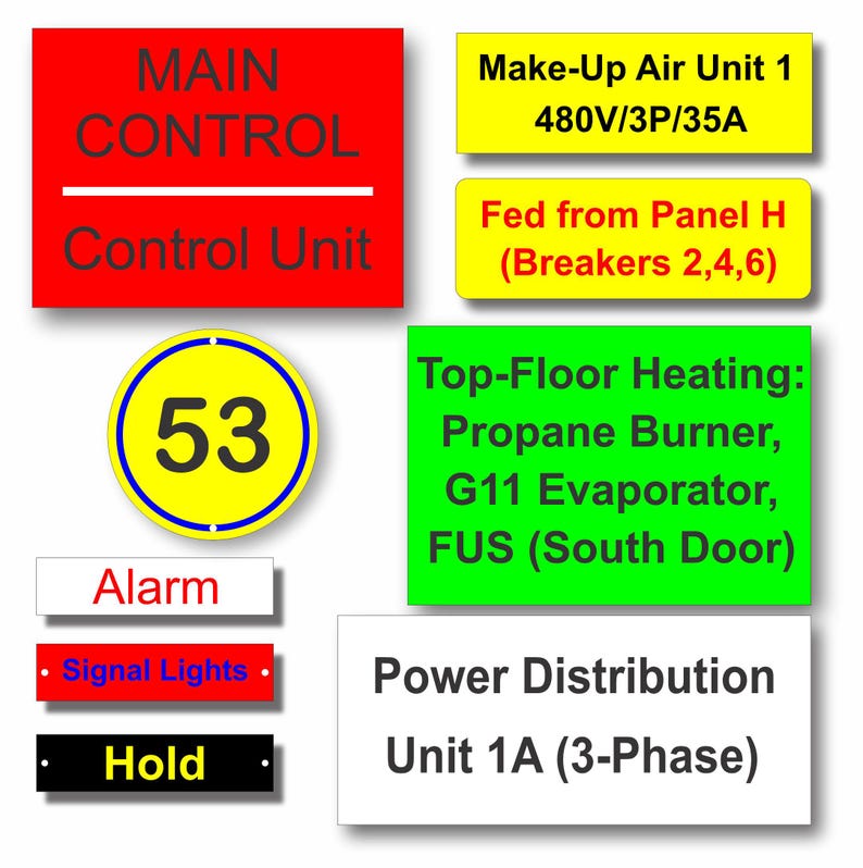 Custom Engraved Plastic or Aluminum Electrical Panel Labels - Etsy