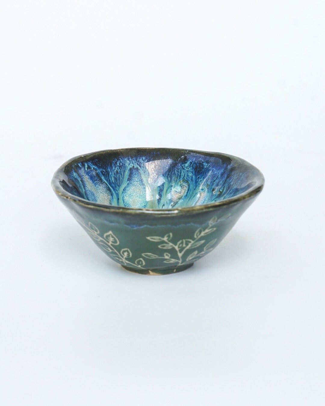 Handmade Small Ceramic Ring Bowl Dish | Hand Carved Ceramic Bowl ...