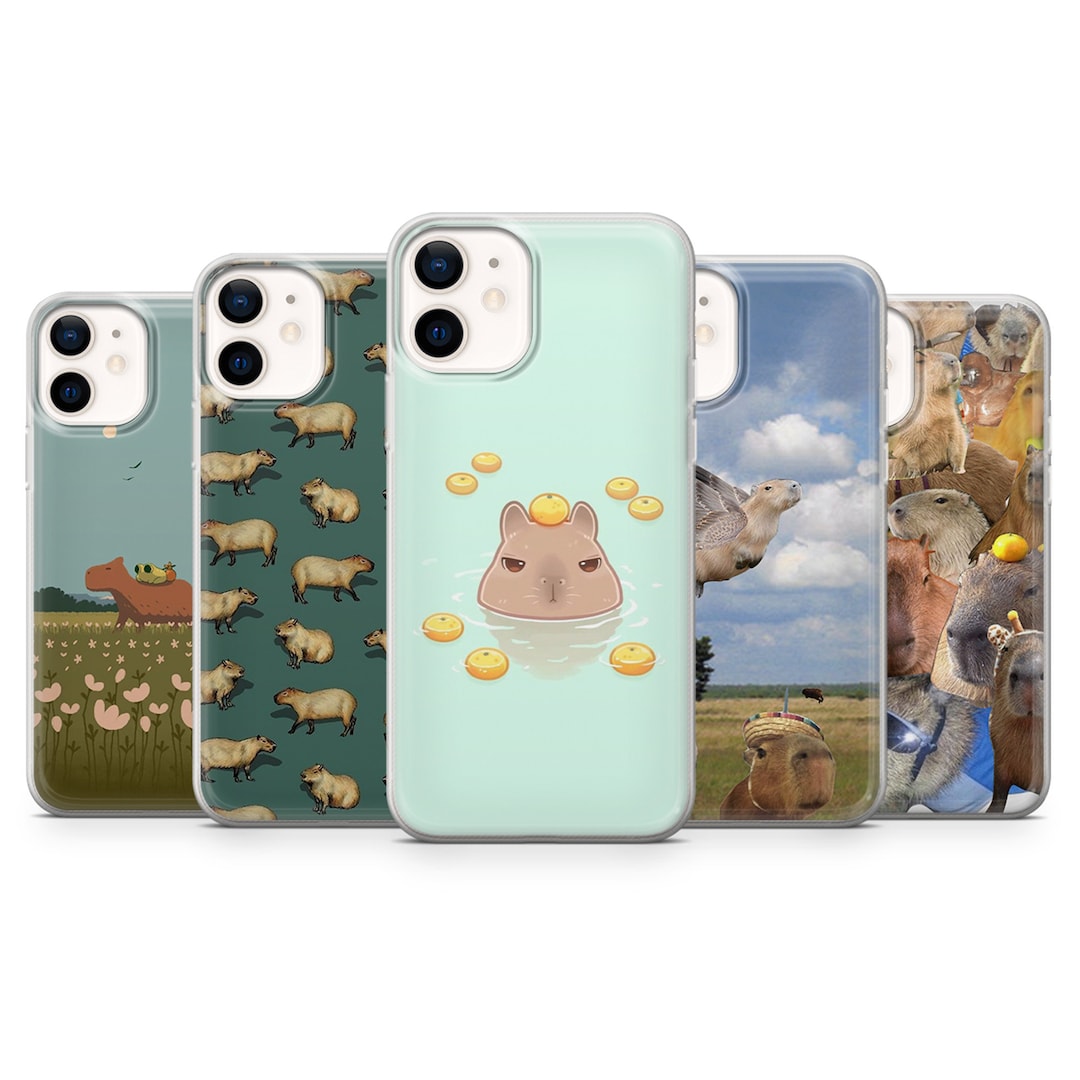 Capybara Cute Phone Case Funny Cover for iPhone 15 14, 13 12 11 Pro, XR ...