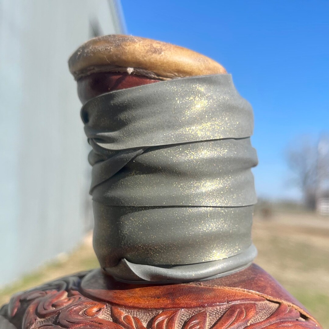 Haute Rubber Grey Shimmer Multi Purpose Dally Wraps, Roping Saddle Horn ...