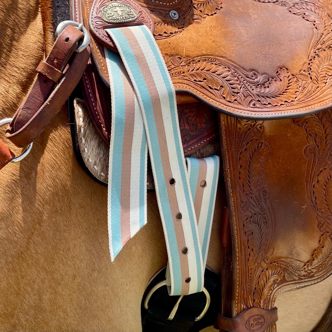 Western Latigo and off Billet Sets ALL SIZES Light Blue, Cream, and ...