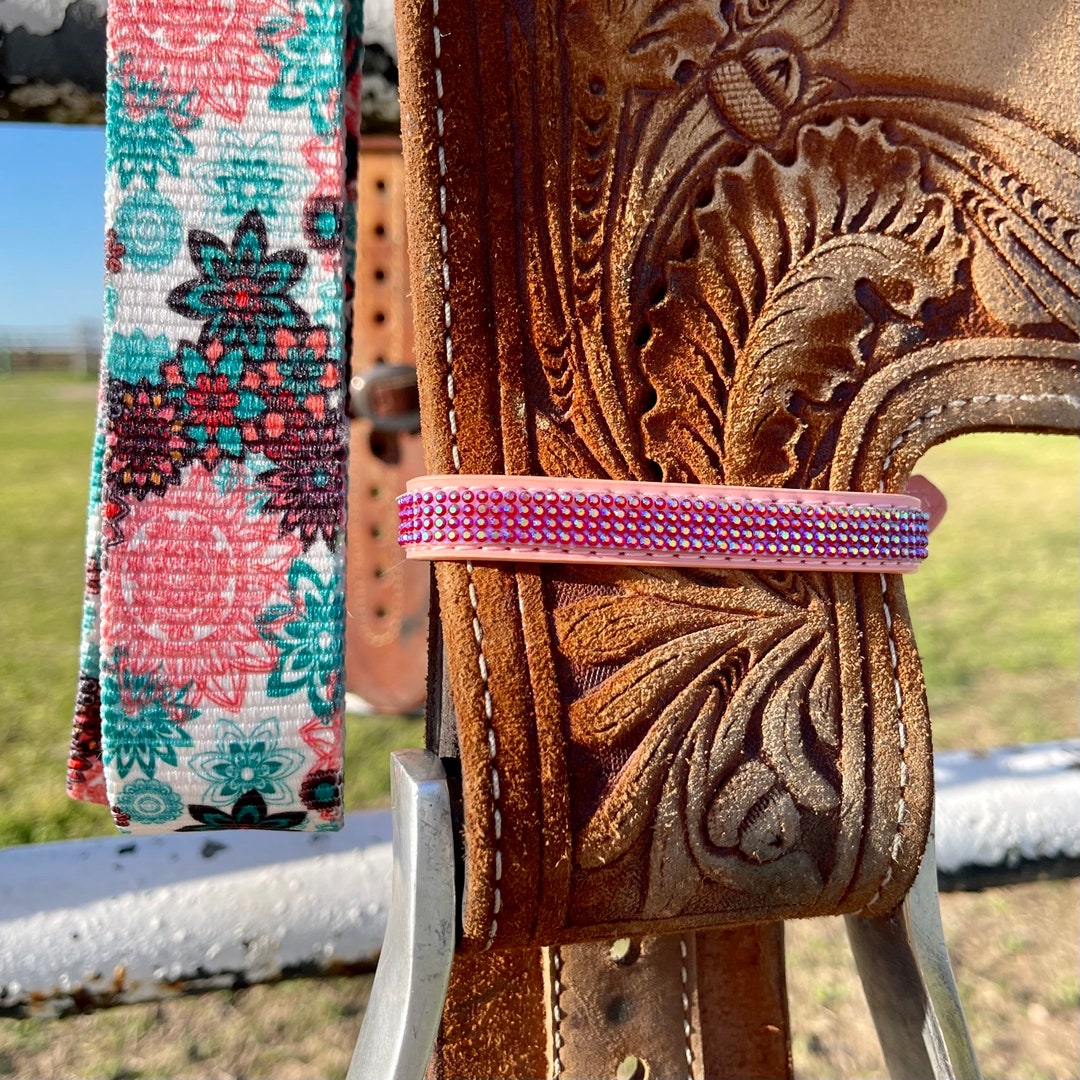Stirrup Hobbles Pink and Rose Rhinestone Blinged Saddle Accessories ...