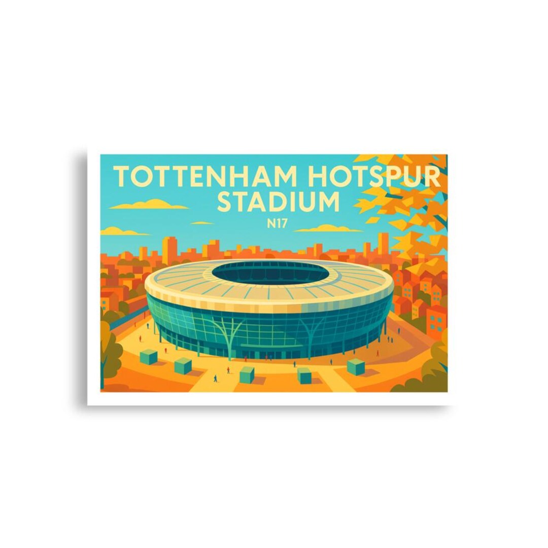 Tottenham Hotspur Stadium - N17 - Clipart Poster - Etsy