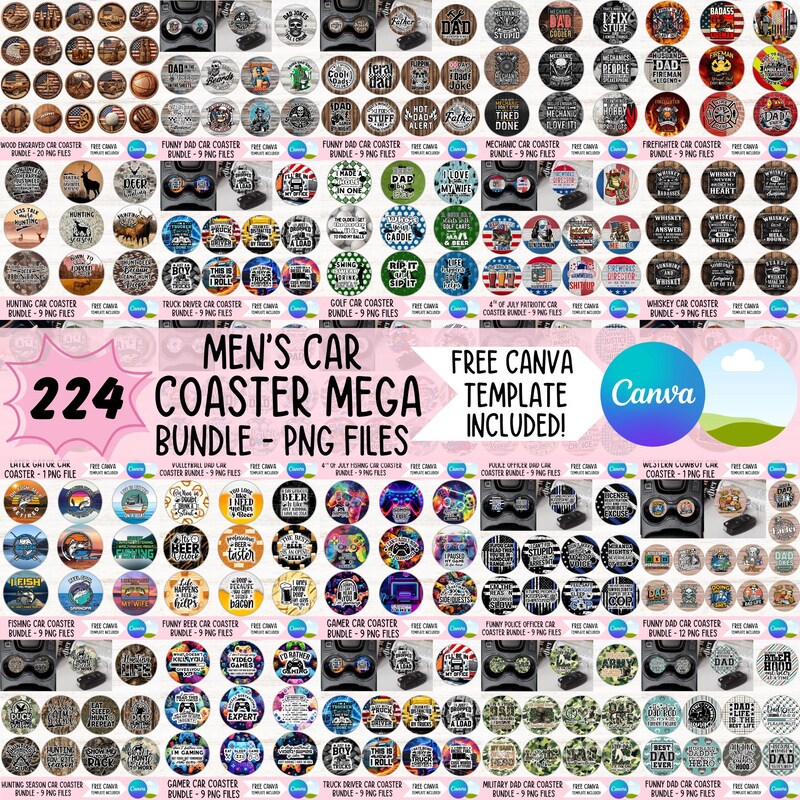 Funny Car Button Files - Etsy