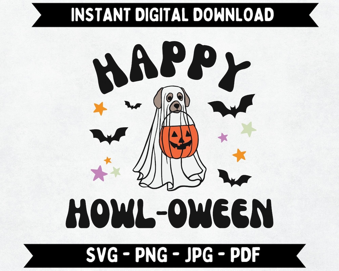 Ghost Dog Halloween Svg File, Halloween Dog Png, Spooky Season Svg ...