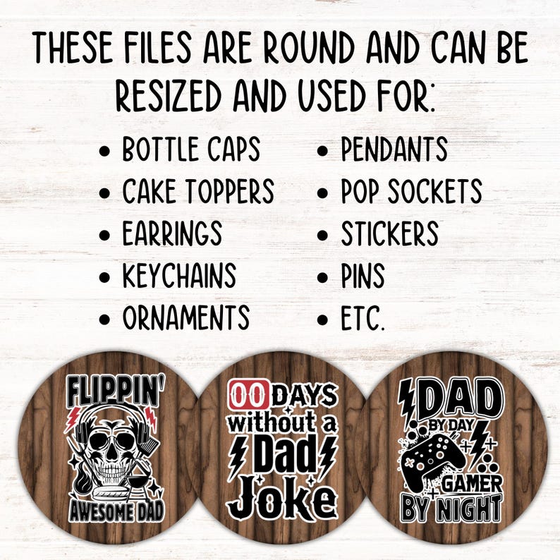 Funny Dad Car Coaster PNG Bundle Father's Day Round Keychain Designs ...
