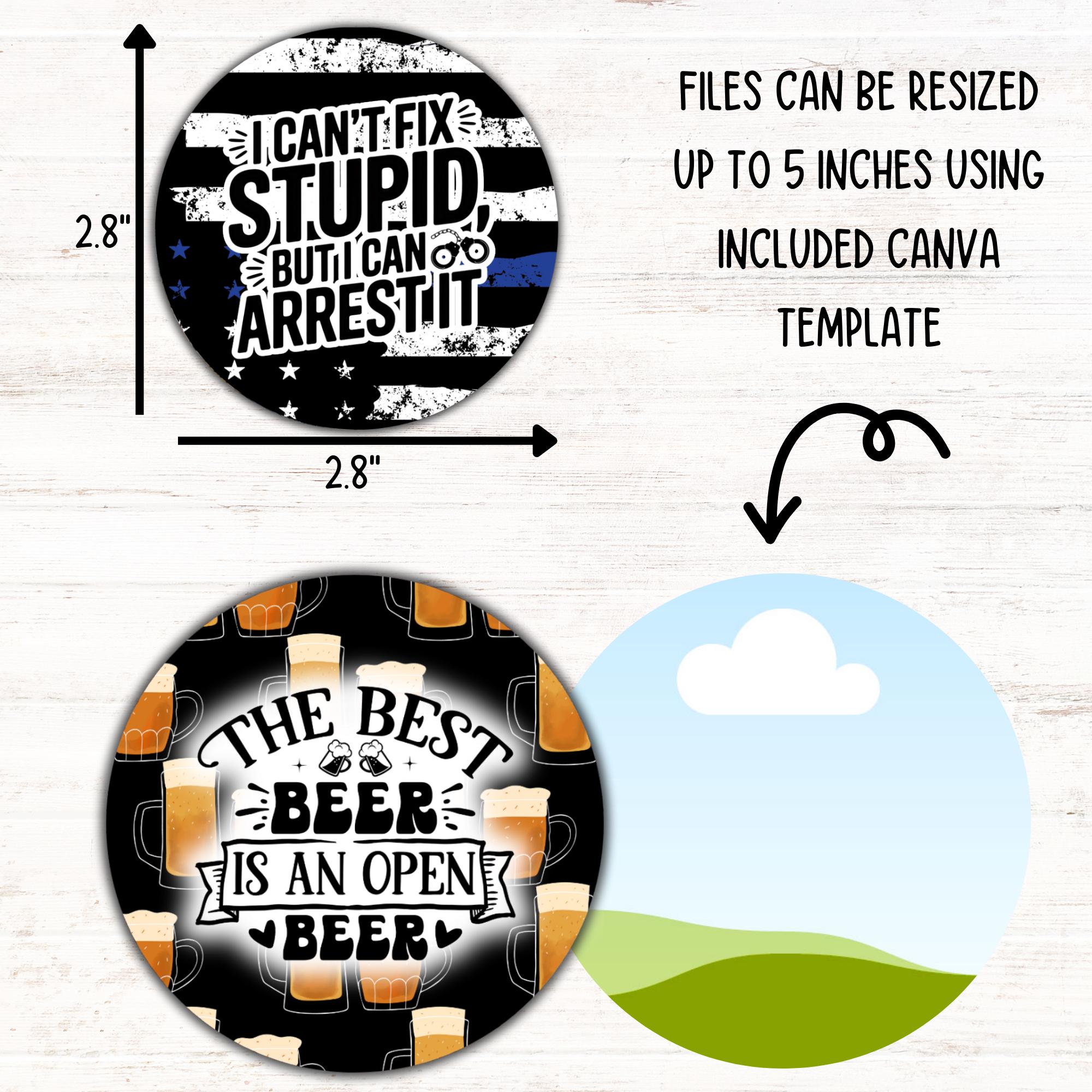 Men's Car Coaster PNG Mega Bundle, Funny Round Sublimation Designs ...