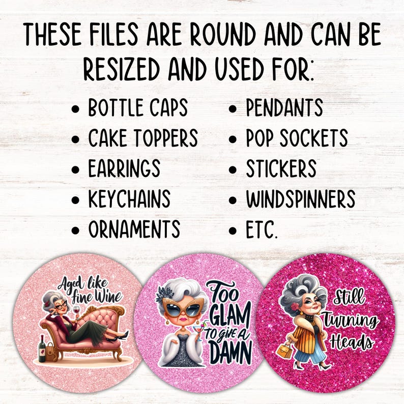 Funny Grandma Car Coaster PNG Bundle Glam Grandmother Cup Holder ...