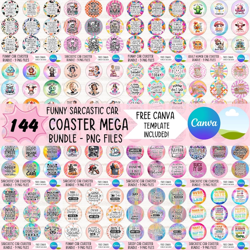 Funny Coasters Templates - Etsy UK