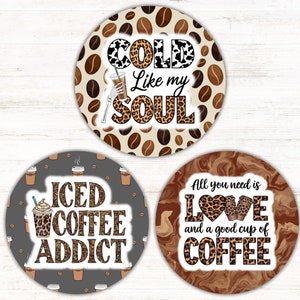 Funny Coffee Car Coaster Design Bundle Sarcastic Iced Coffee Cup Holder ...