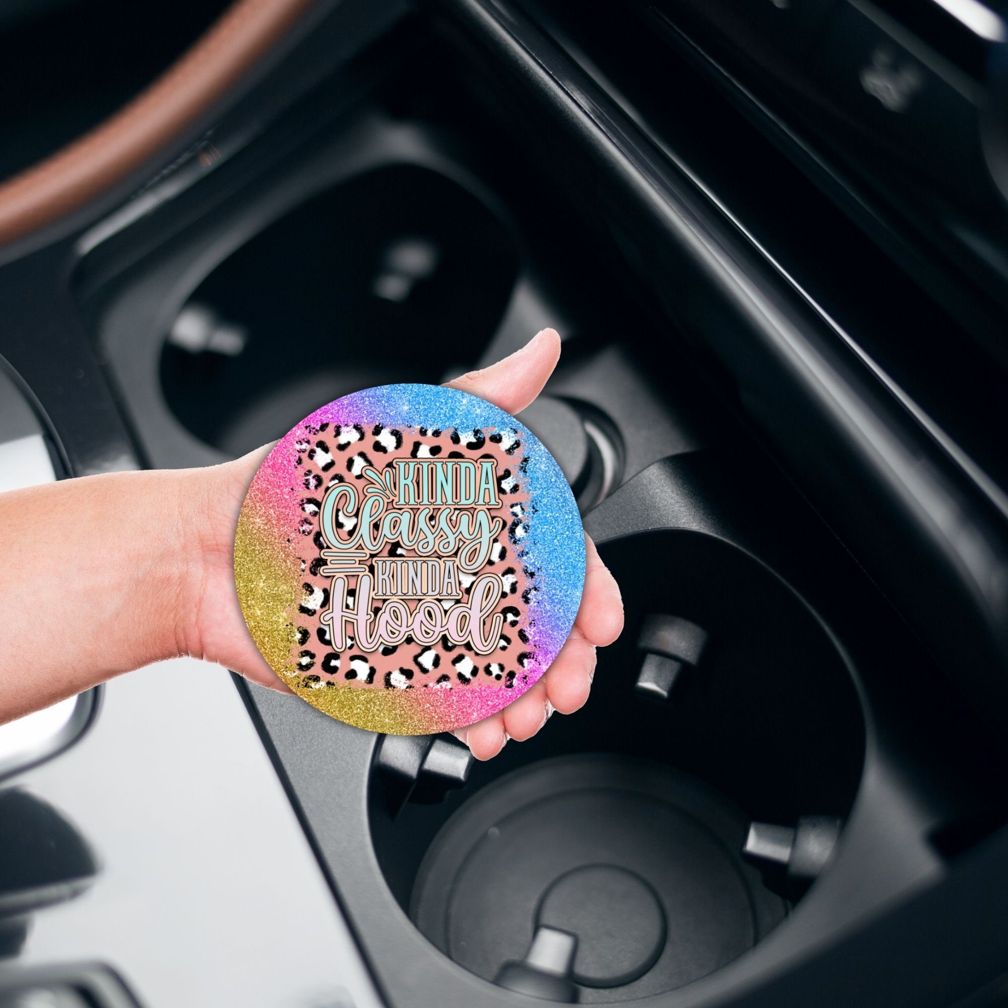 Funny Quotes Car Coaster PNG Bundle Sarcastic Cup Holder Sublimation ...