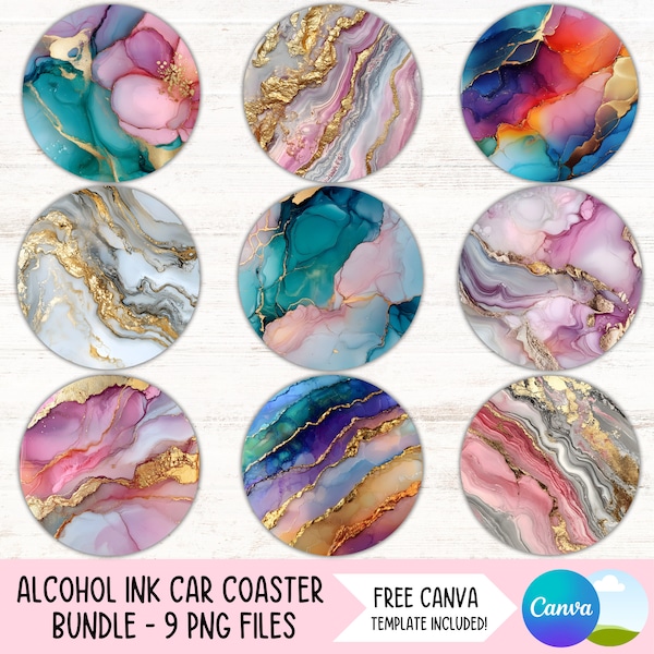 Alcohol Ink Coasters - Etsy