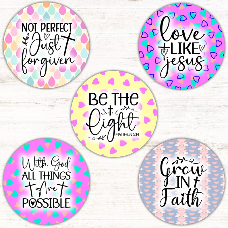 Christian Faith Car Coaster Png Bundle, Religious Round Sublimation ...