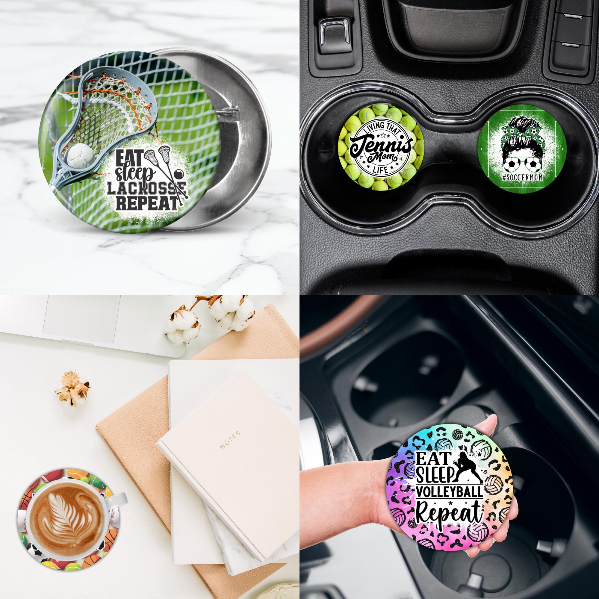 Sports Car Coaster PNG Mega Bundle, Game Day Round Sublimation Designs ...