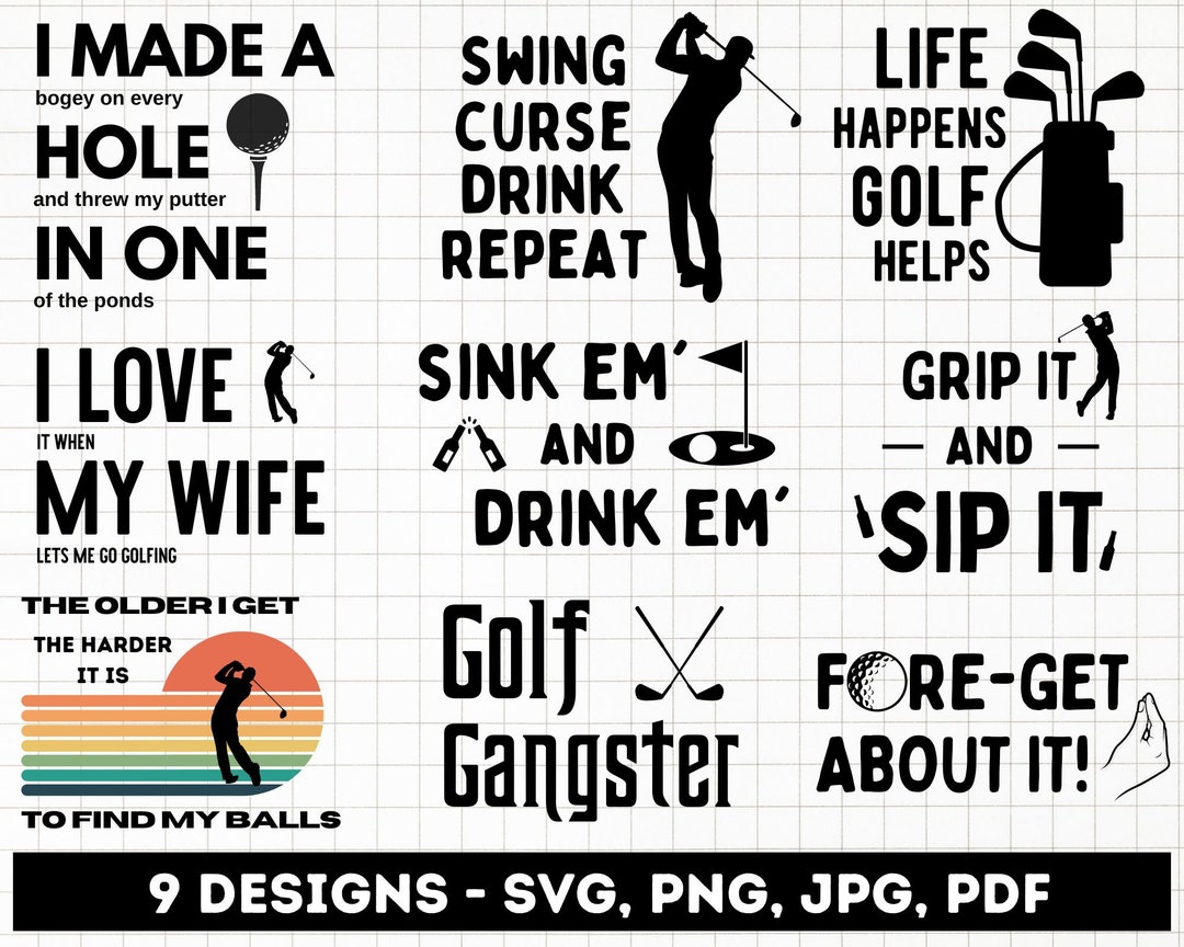 Golf Svg Bundle Funny Golf Svg File Golf PNG File Gift for - Etsy