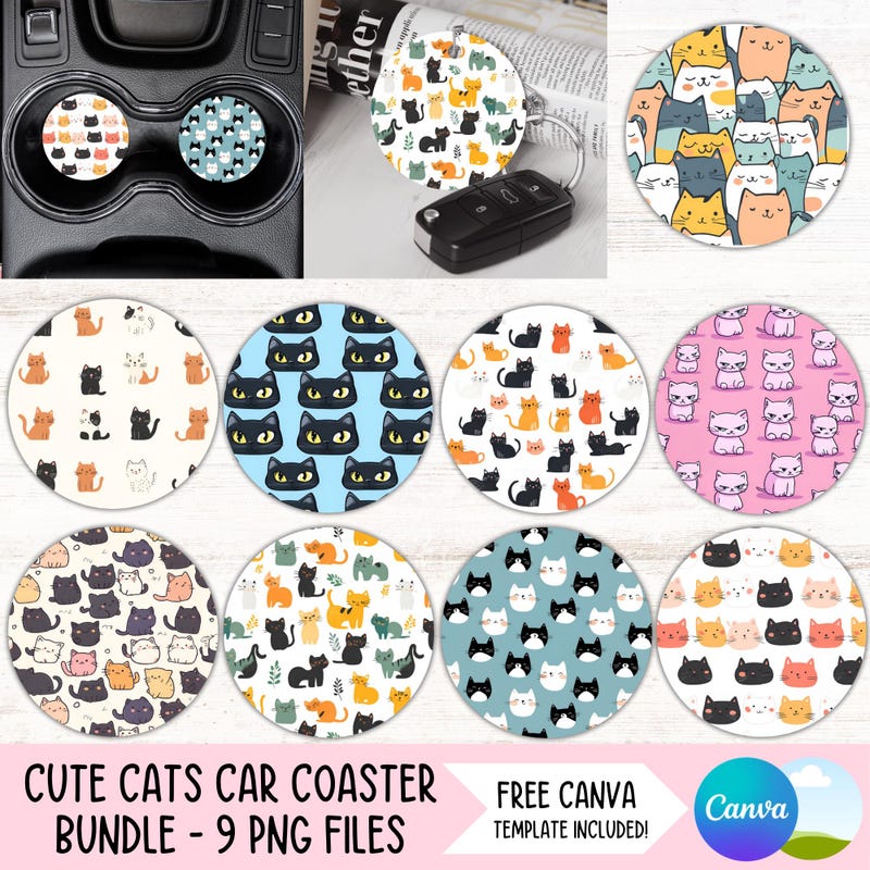 Cat Coaster - Etsy